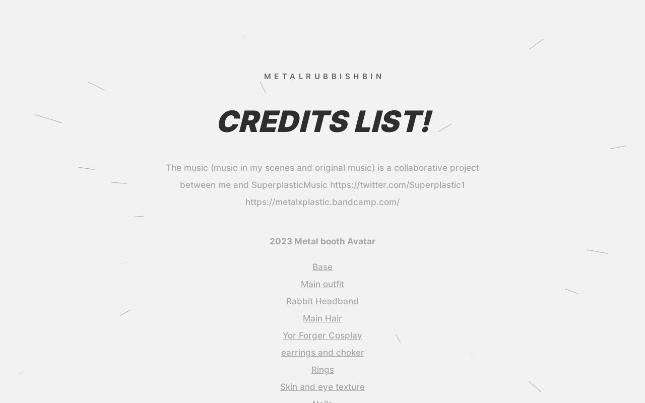 credits list